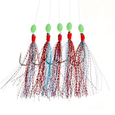 Mackerel Trace - Glitter Red Turquoise – Somers Fishing Tackle