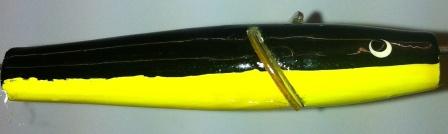 Devon Minnow Black & Yellow – Somers Fishing Tackle